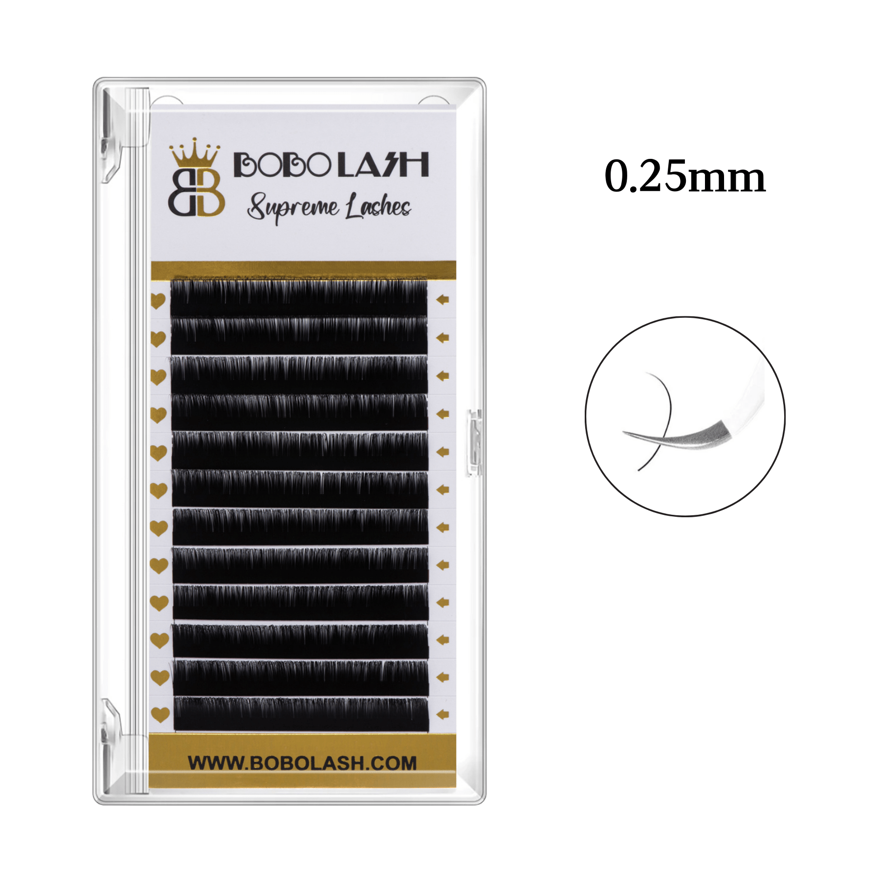 0.25mm Classic Lash Extensions - BOBOLASH